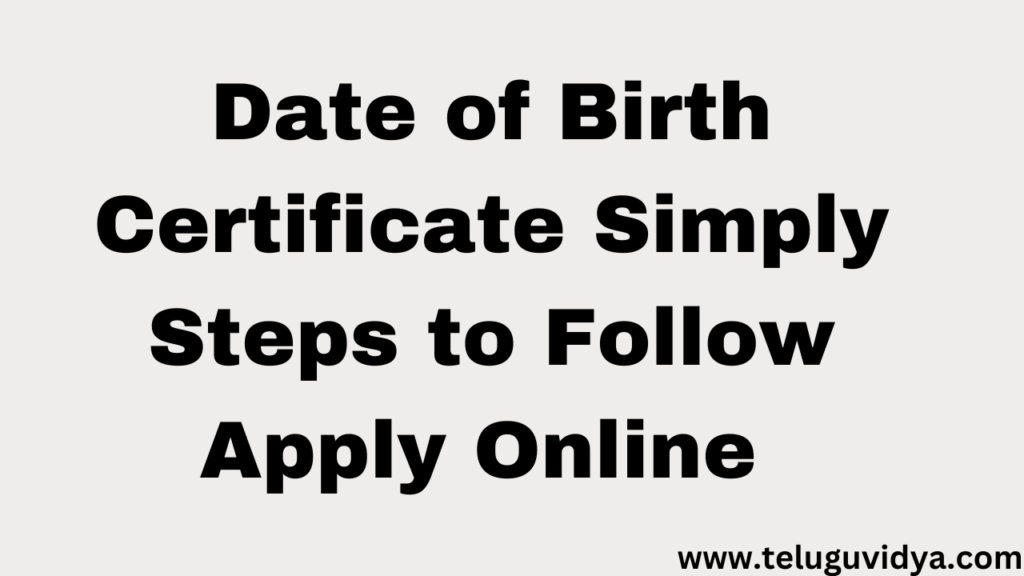 Process of obtaining Date of Birth Certificate Simply Steps to Follow ...