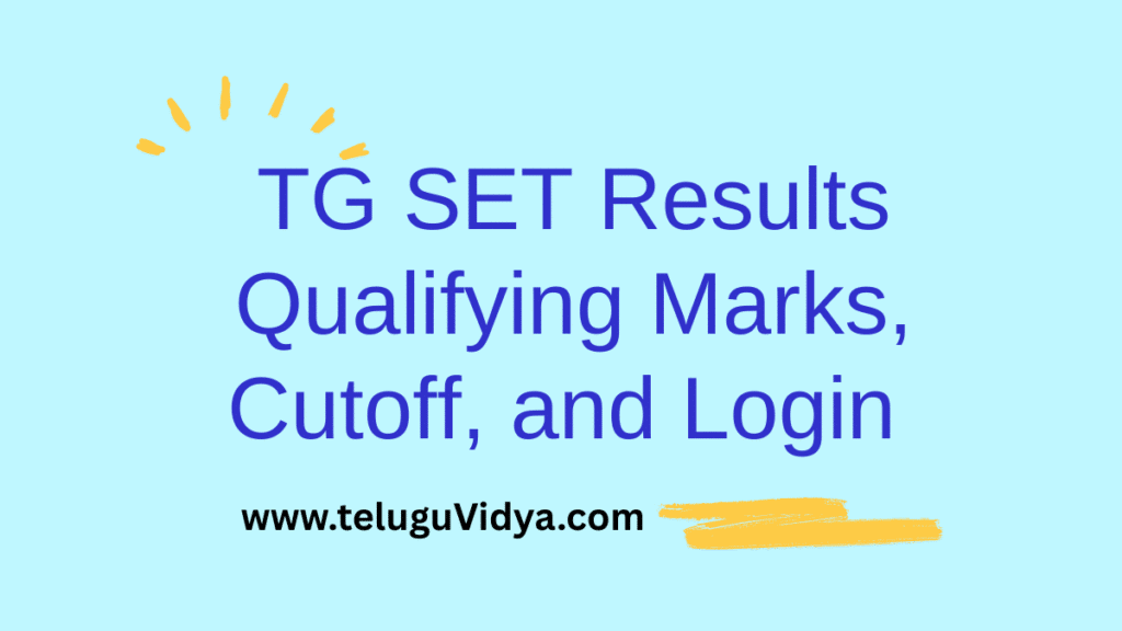 TG SET Results 2025 Released: Check Qualifying Marks, Cutoff, and Login ...