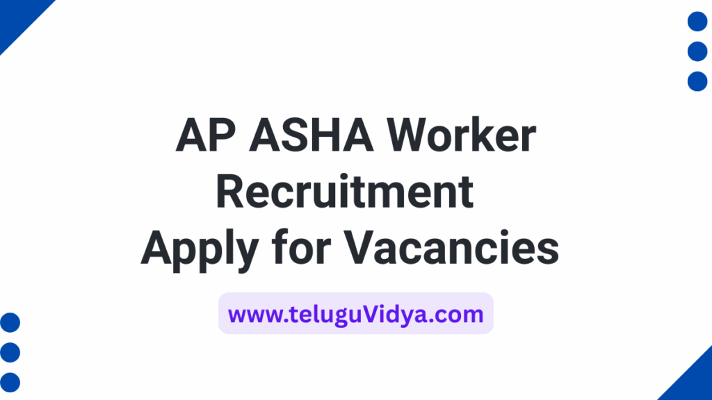 AP ASHA Worker Recruitment 2025: Apply for 1294 Vacancies Now ...