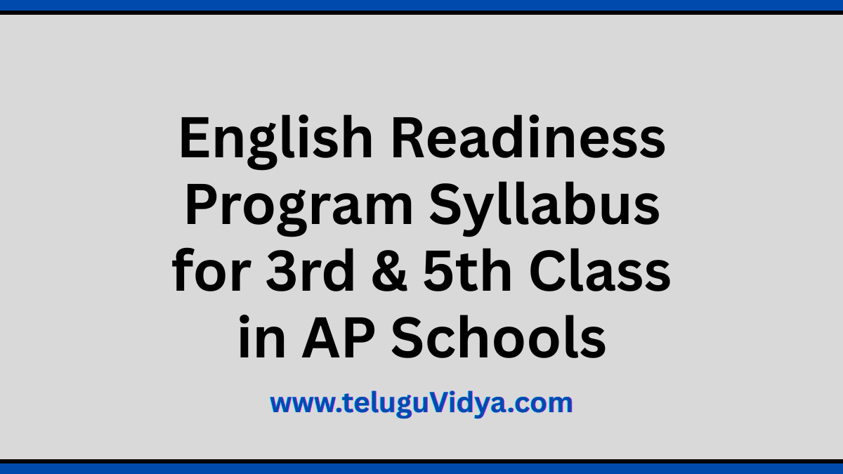 English Readiness Program 2025: Syllabus for AP 3rd & 5th Classes ...