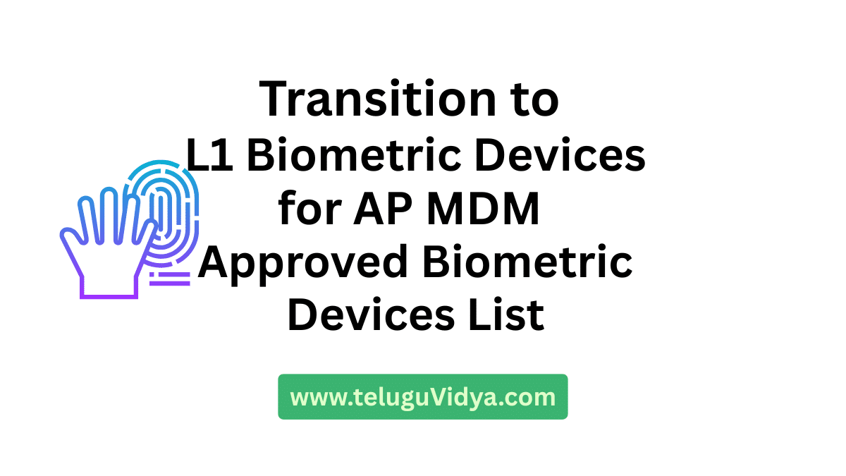 Transition to L1 Biometric Devices for MDM – Approved L1 biometric ...
